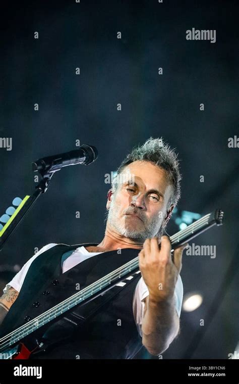 The Italian Singer Nek During The Concert In Cervere Cn During The