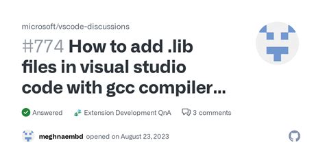 How To Add Lib Files In Visual Studio Code With Gcc Compiler Toolchain Microsoft Vscode
