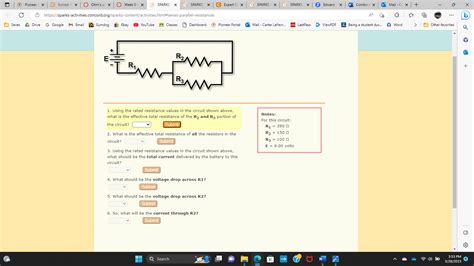 Solved Using The Rated Resistance Values In The Circuit Chegg