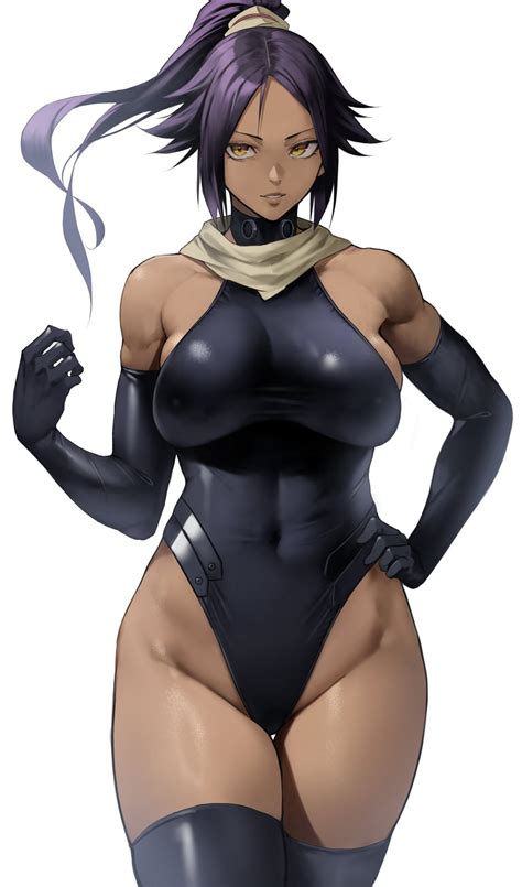 Shihouin Yoruichi Bleach Drawn By Yoshio Level Danbooru