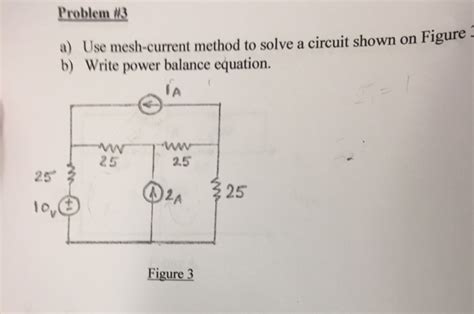 solved use mesh current method to solve a circuit shown on