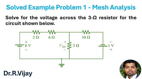 Solved Example Problem 1 Mesh Analysis Bee Youtube