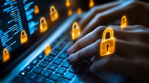 Cyber Security Expert Focused On Ensuring Data Protection And Cloud Computing Solutions Stock