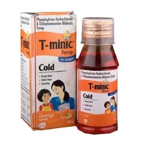 60 Ml T Minic Cold Syrup Ingredients Chlorpheniramine Maleate And Phenylephrine At Best Price