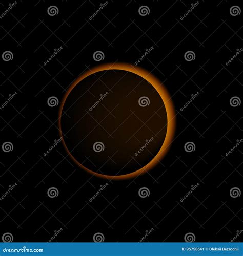 Sun Eclipse Solar Vector Realistic Stock Vector Illustration Of Moon Event 95758641