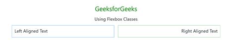 How To Left And Right Align Text Within A Div In Bootstrap Geeksforgeeks