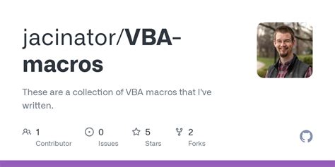 Github Jacinatorvba Macros These Are A Collection Of Vba Macros That Ive Written