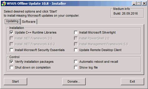 WSUS Offline Update Update Microsoft Windows And Office Without An Internet Connection