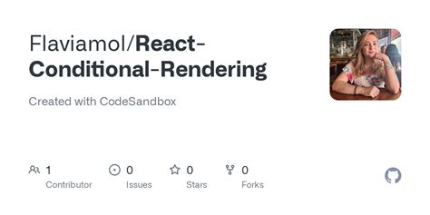 Github Flaviamolreact Conditional Rendering Created With Codesandbox