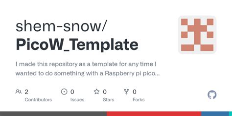 GitHub Shem Snow PicoW Template I Made This Repository As A Template For Any Time I Wanted To