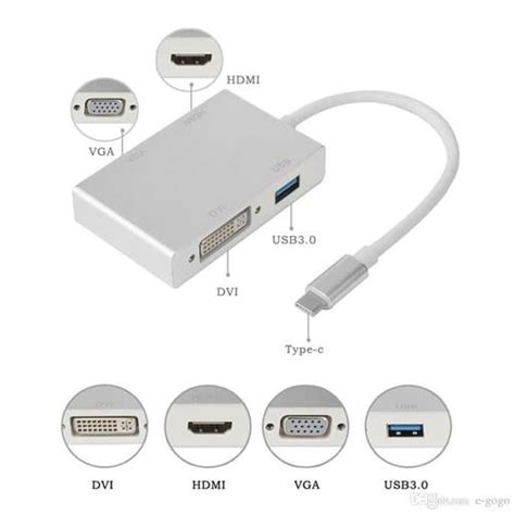 Jual Usb Type C To Vga Hdmi Dvi Usb Hub Adapter In Jakarta Pusat Javindo