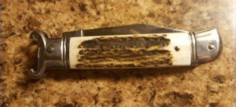 New Shot Shell Puller Folding Blade Pocket Knife Sambar Stag Scales