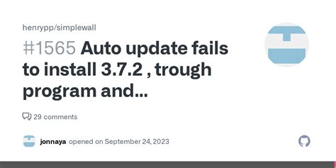 Auto Update Fails To Install 372 Trough Program And Winget Bug