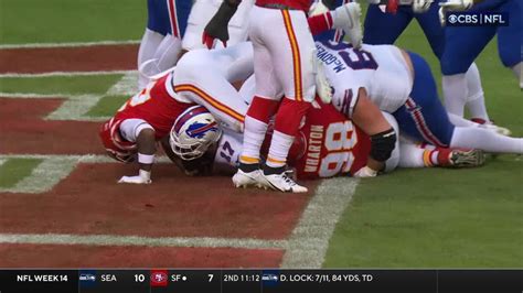 Angry Run TD Josh Allen Carries Tacklers On A Six Yard Touchdown Run Bills At Chiefs