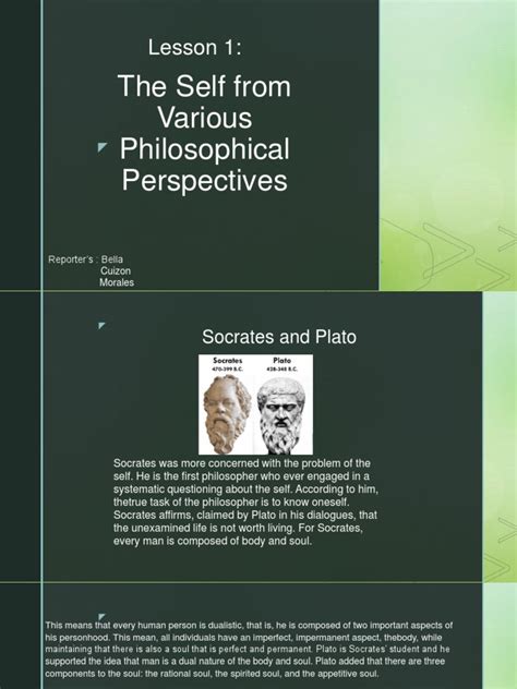 Lesson 1 The Self From Various Philosophical Perspectives | PDF ...