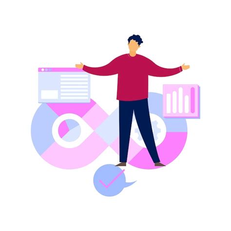 Premium Vector Boy Is Showing Graph Setting