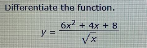 Solved Differentiate The Function X X Y Chegg Com