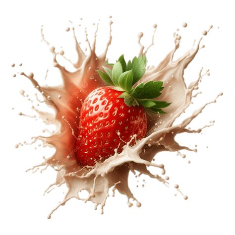 즙이 많은 딸기 우유 스플래시 딸기 튀김 딸기 클립 아트 과일 Png 일러스트 및 이미지 에 대한 무료 다운로드 Pngtree