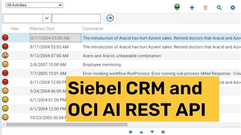 Siebel Crm And Oci Ai Rest Api Part 2 Alexander Hansal