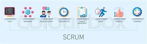 Scrum Banner Concept Stock Vector Colourbox