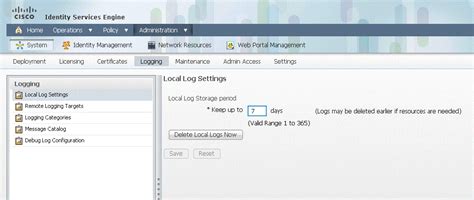 how to delete old logs in ise cisco community