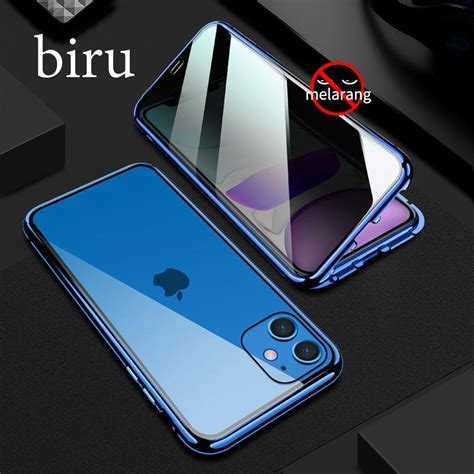 Jual Zhike Casing Ponsel Kaca Tempered Dua Sisi Casing Pelindung Magnetik Transparan Anti
