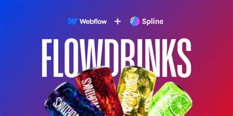 Flow Drinks Spline Webflow Figma