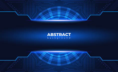 기술 배경 네온 효과 회로 기판 개념 전자 마더 보드 그림입니다 하이테크 디지털 기술 및 엔지니어링 디지털 기술 배경 벡터 일러스트레이션 Cpu에 대한 스톡 벡터 아트 및