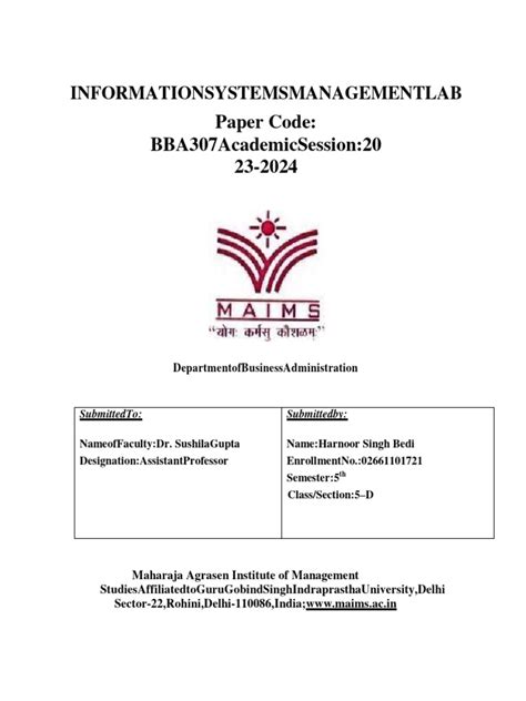 Ism Lab File Sample 1 Download Free Pdf Computer Programming