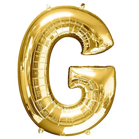 40 Gold Mylar Foil Letter Helium Balloons G Letter Balloons Gold