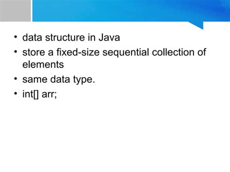 Java Arrays Ppt