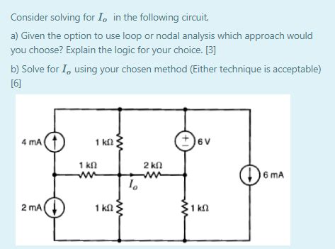 Solved Consider Solving For IoIo In The Chegg
