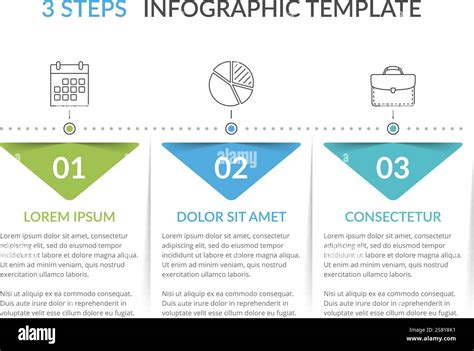 Infographic Template With 3 Steps Workflow Process Chart Vector