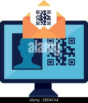 Qr Code Inside Envelope Vector Design Stock Vector Image Art Alamy