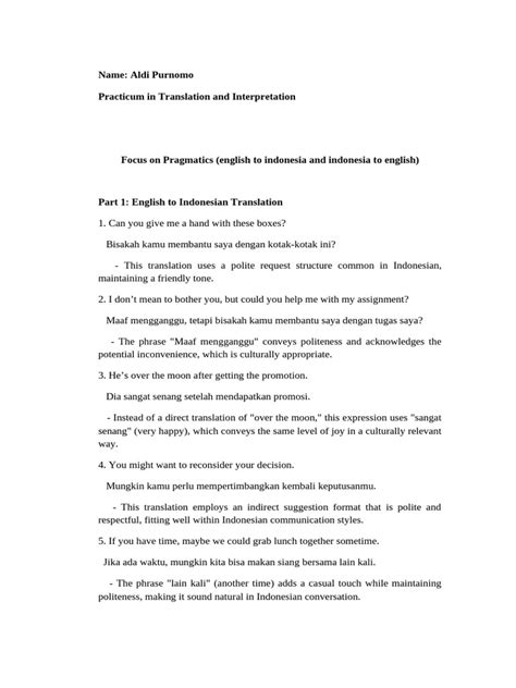 Translation Based On Pragmatics Pdf Idiom Semiotics