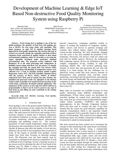 Pdf Development Of Machine Learning And Edge Iot Based Non Destructive