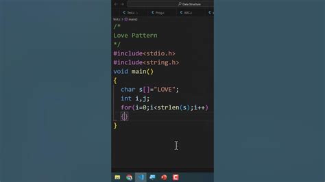 Love Pattern In C Language Placement Interview C Ccode Coding Youtube