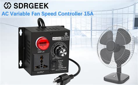 Ac Variable Speed Controller 120v~220v 15a 4000w Scr Voltage Controller For Router Fan Electric