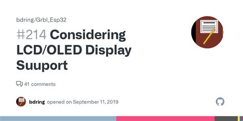 Considering Lcdoled Display Suuport · Issue 214 · Bdringgrblesp32