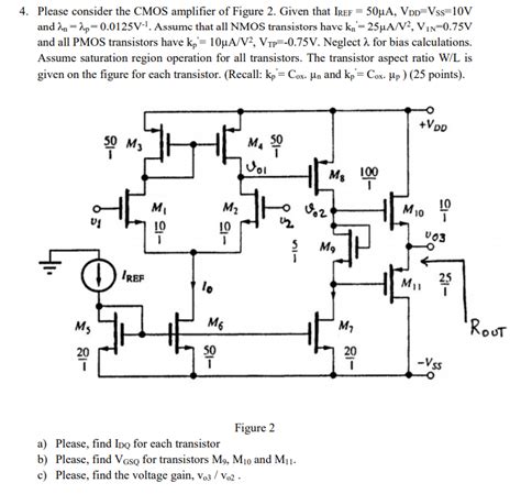 Solved Please Consider The Cmos Amplifier Of Figure 2 Given