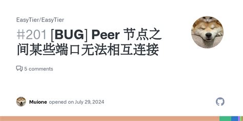 BUG Peer 节点之间某些端口无法相互连接 Issue 201 EasyTier EasyTier GitHub