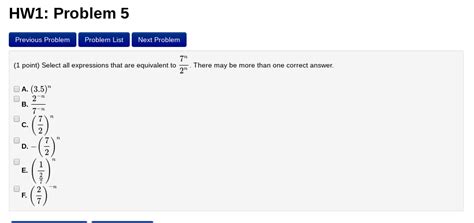 Solved Hw1 Problem 5 Previous Problem Problem List Next