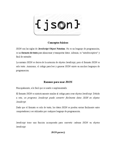 Guía Acerca De Json Pdf Json Script Java