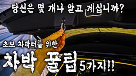 초보 차박러를 위한 유용한 차박 꿀팁 5가지ㅣ후석 승객 알림ㅣ쏘렌토 차박 세팅 Youtube