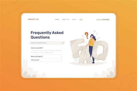 premium vector faq website page illustration landing page template