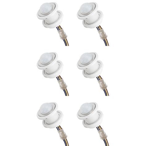 6x Mini Motion Sensor Light Switch 110 220v Pir Sensor Smart Detection