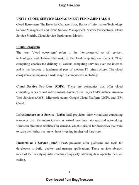 ccs336 cloud services management lecture notes 1 pdf cloud