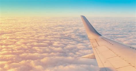 비행기 개념으로 여행하십시오 경치 좋은 흐린 하늘 배경을 가진 비행기의 날개 사진 Unsplash의 항공기 날개 이미지