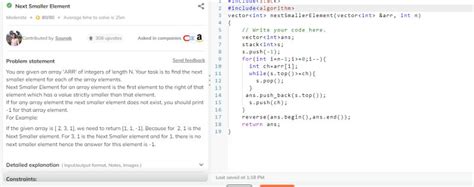 213 Next Smaller Element In On Time Compexity Saksham Gupta