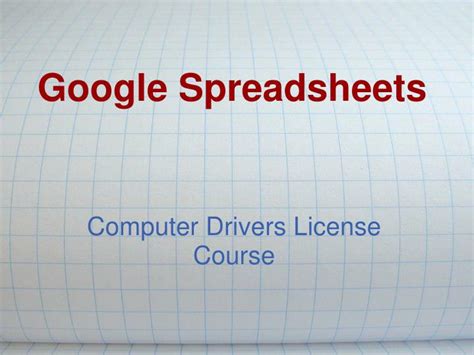 PPT Google Spreadsheets PowerPoint Presentation Free Download ID